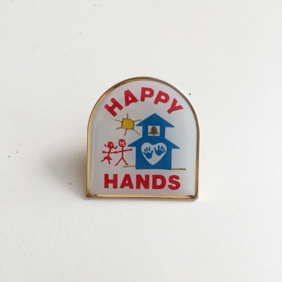 Vintage | Accessories | Vintage Happy Hands Enamel Pin | Poshmark